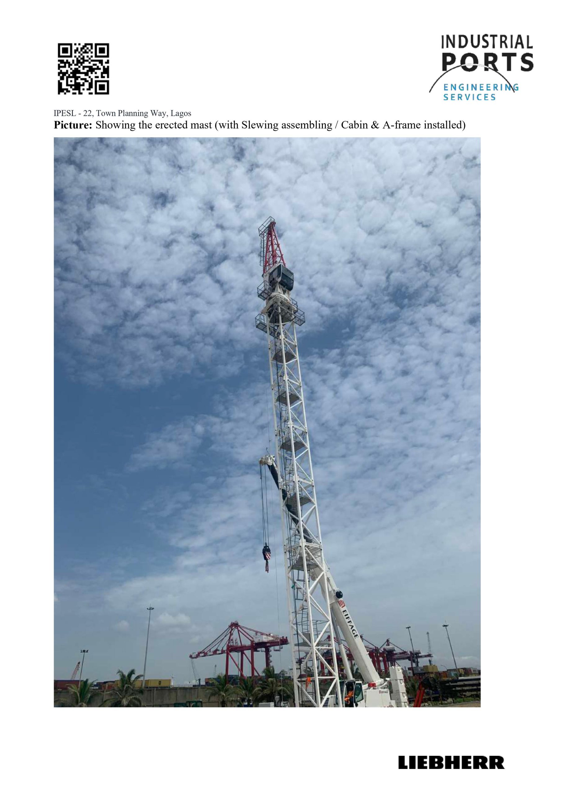 LIEBHERR TOWER CRANE INSTALLATION | IPESL