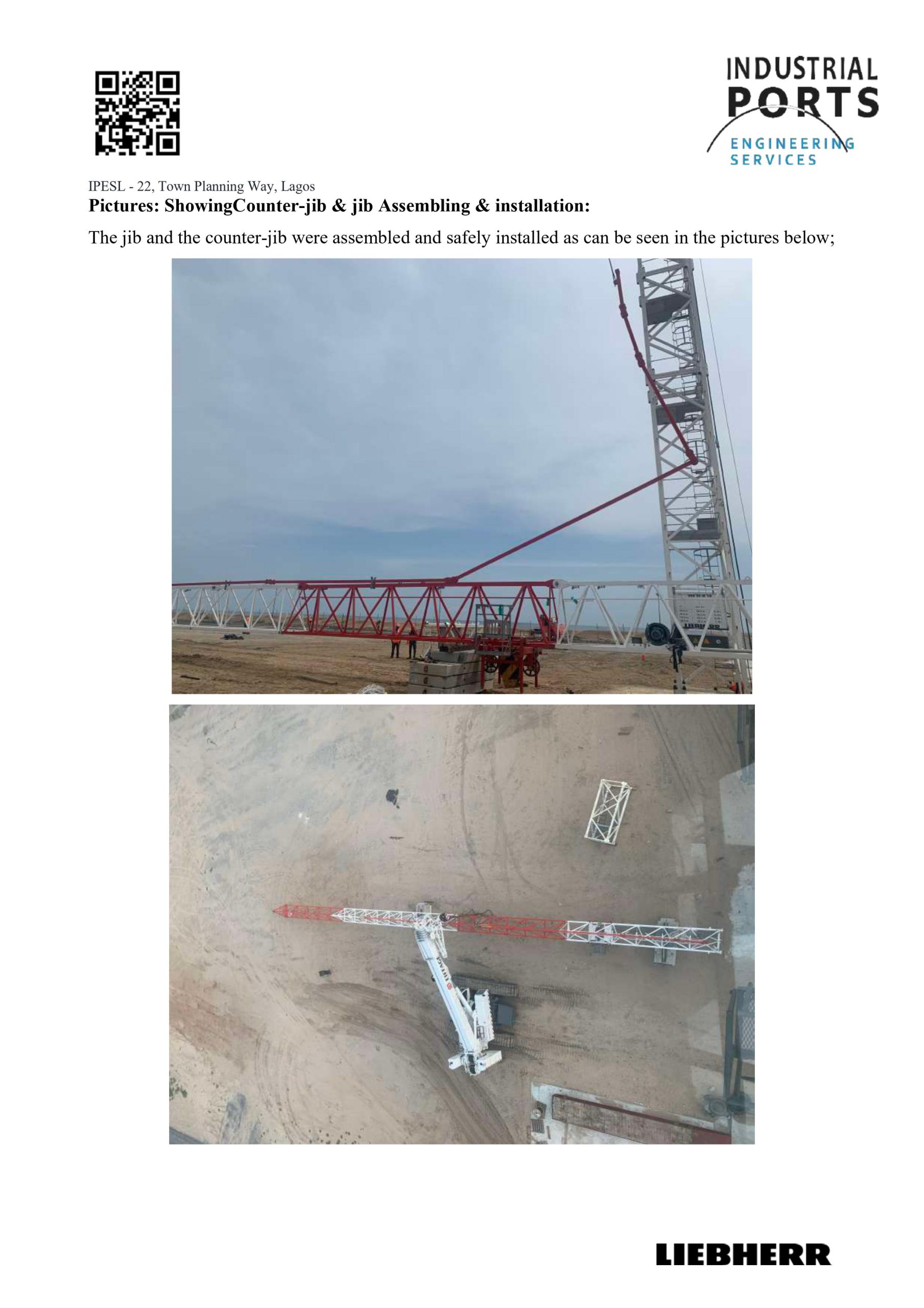 LIEBHERR TOWER CRANE INSTALLATION | IPESL
